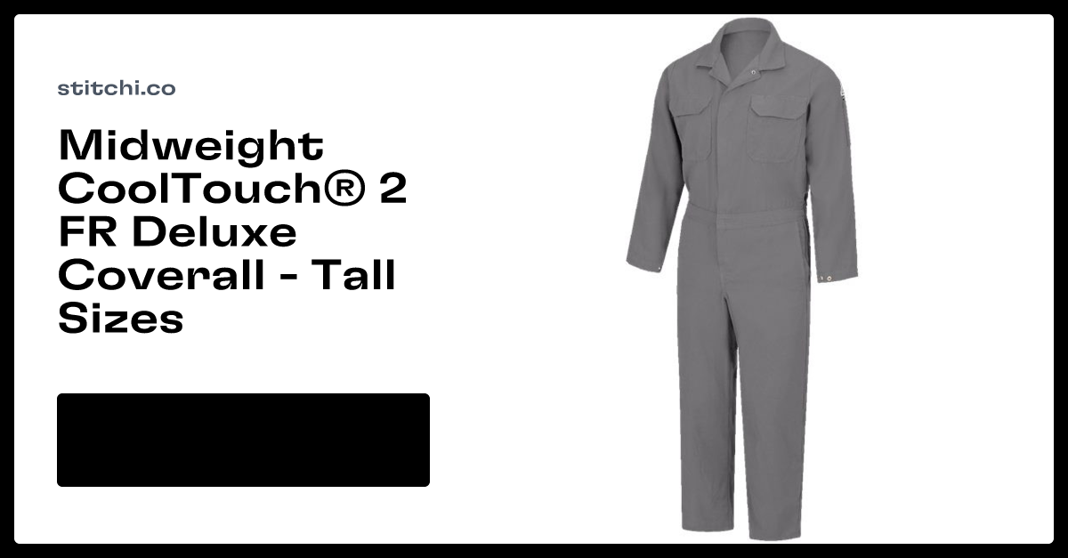Bulwark Midweight CoolTouch® 2 FR Deluxe Coverall - Tall Sizes - CMD6T ...