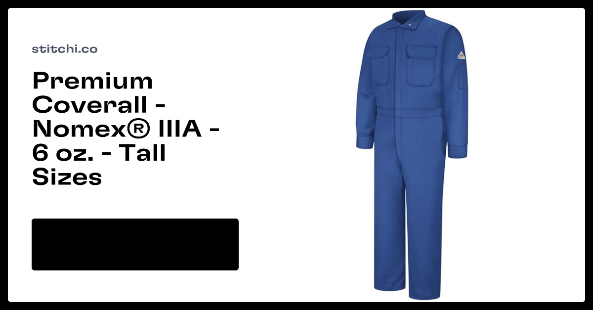 Bulwark Premium Coverall - Nomex® IIIA - 6 oz. - Tall Sizes - CNB6T ...